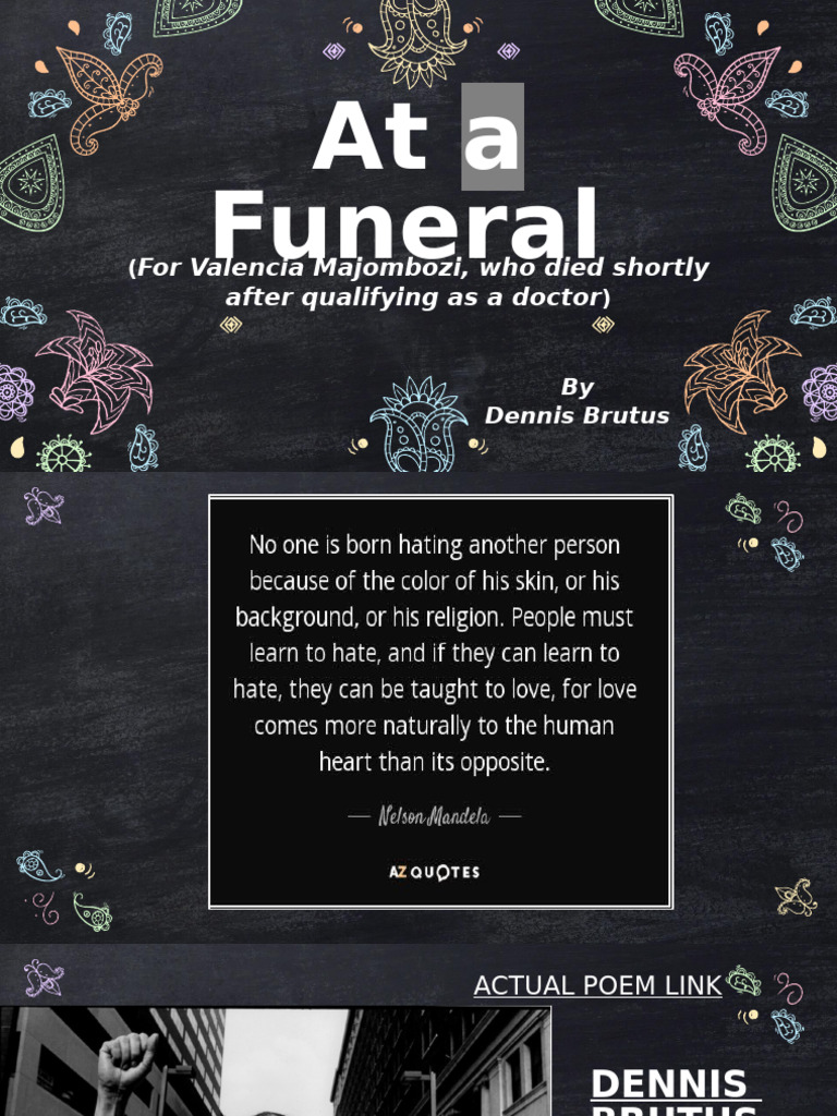 At A Funeral - Dennis Brutus | PDF