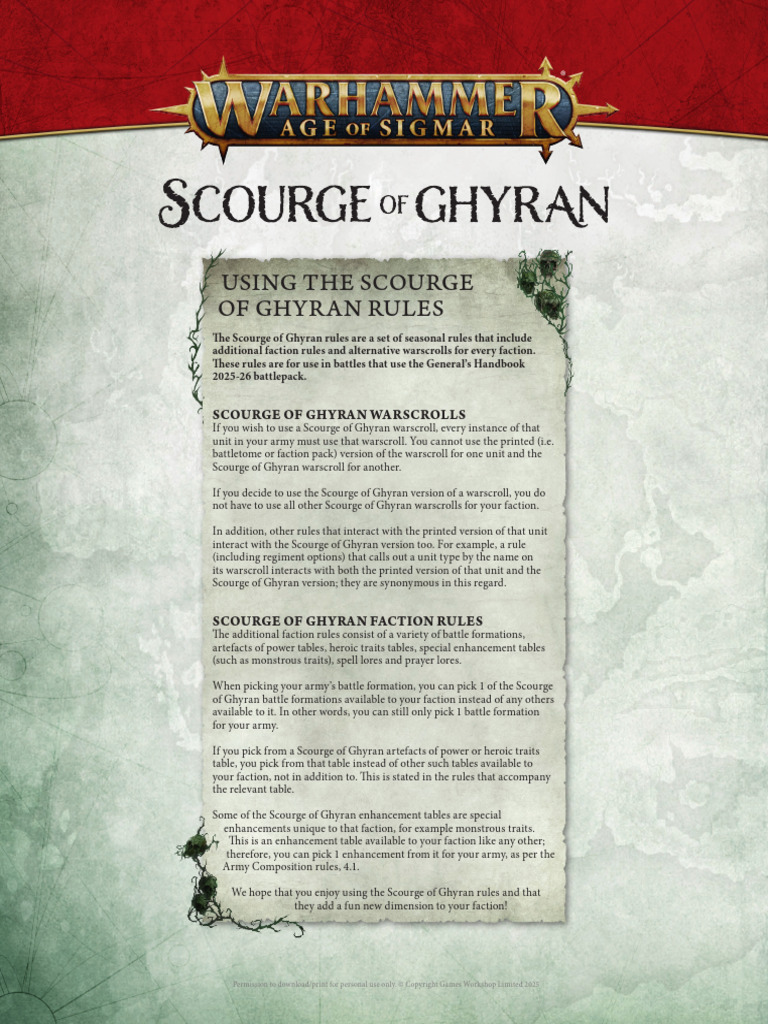 GHB - Scourge of Ghyran | PDF