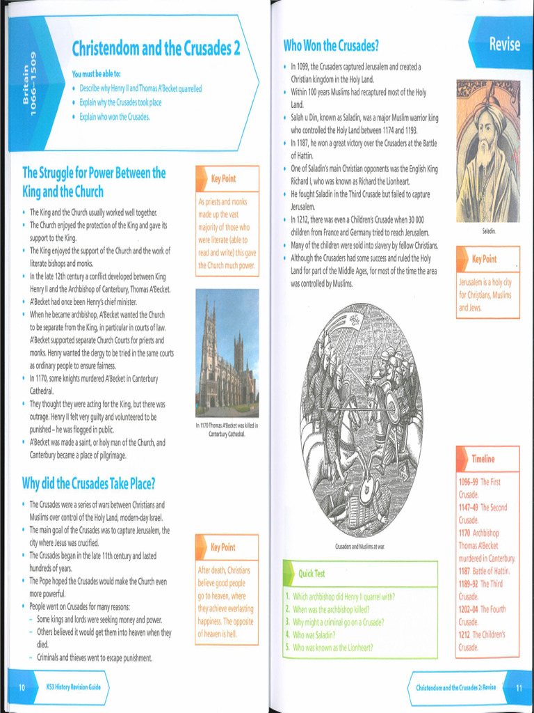 Christendom & Crusades 2year 8 Week 4 | PDF