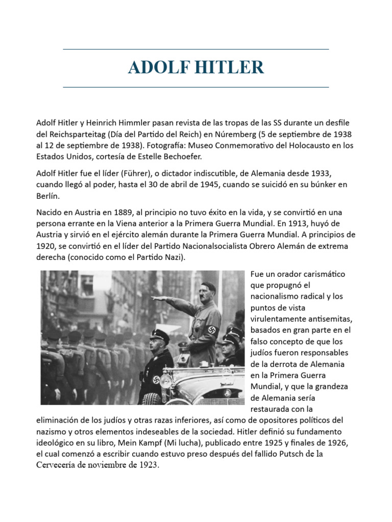 Adolf Hitler | PDF