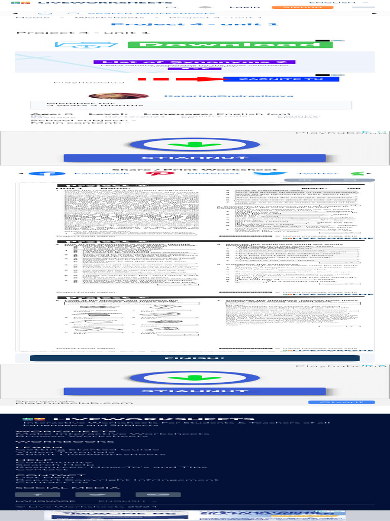 Project 4 - Unit 1 Online Exercise For Live Worksheets | PDF