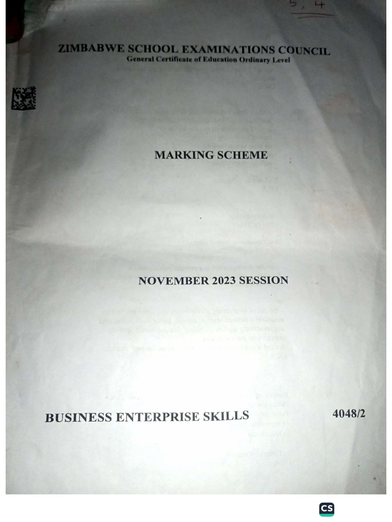 BES Nov 2023 P2 MS | PDF