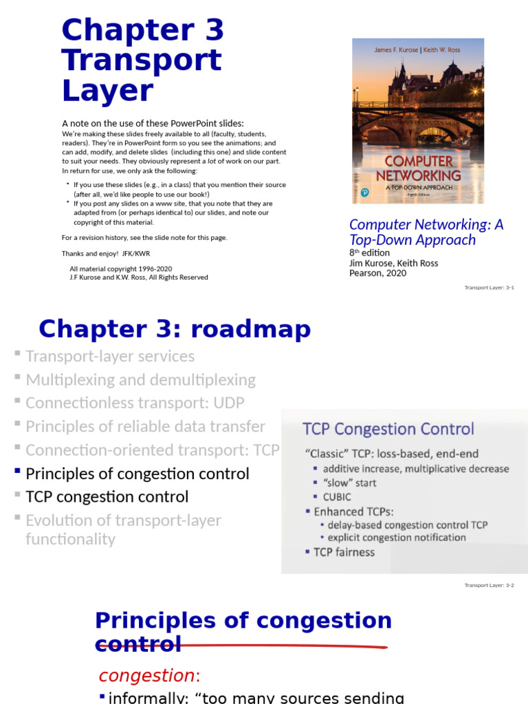Lecture 17-18 Congestion Control | PDF | Transmission Control Protocol | Network Congestion