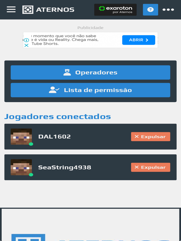 Jogadores Aternos Servidor de Minecraft Gratu | PDF
