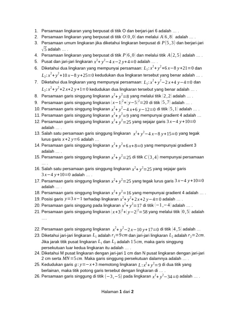 Contoh Soal Aas Matematika | PDF