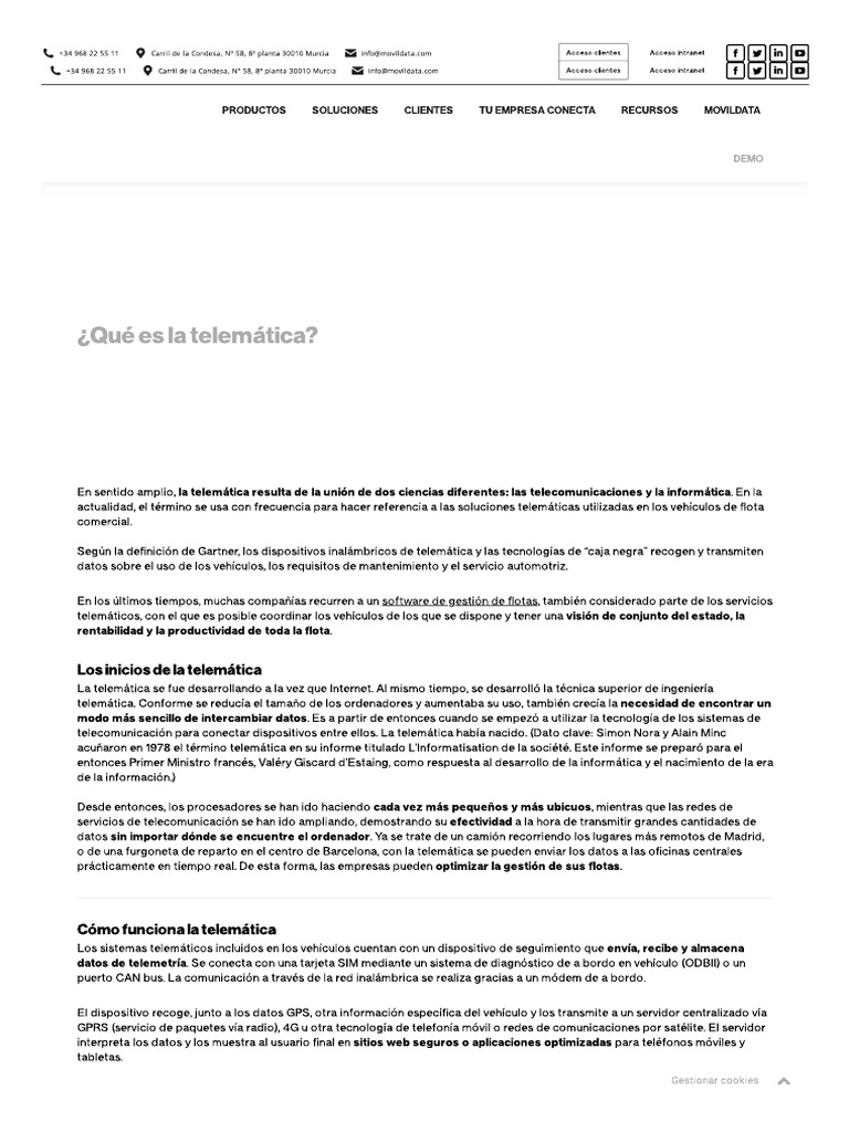 ¿Que Es La Telemática | PDF