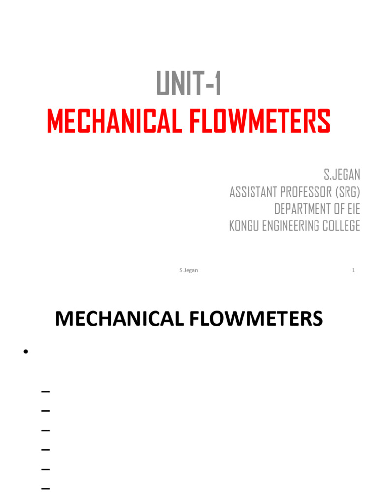 CLASS-2 Theory of Fixed Restriction Type FM | PDF | Flow Measurement ...