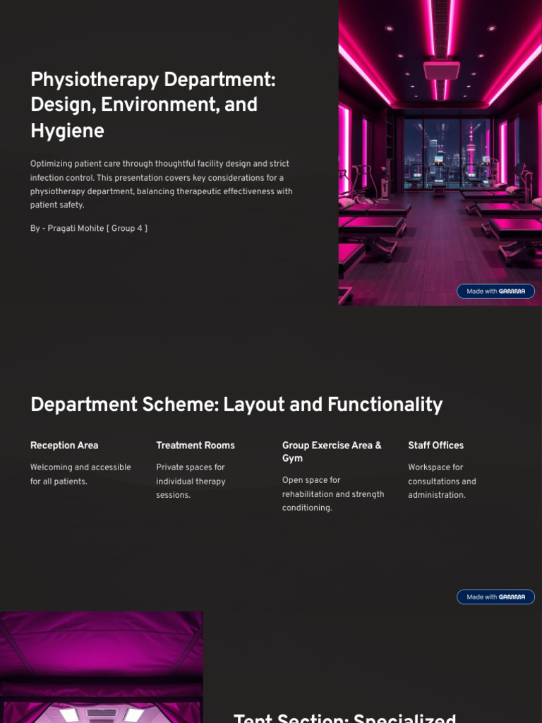 Physiotherapy Department Design & Hygiene | PDF | Hygiene | Ventilation ...
