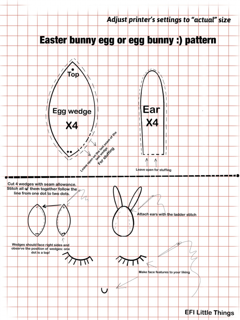 Easter Bunny Egg Pattern | PDF