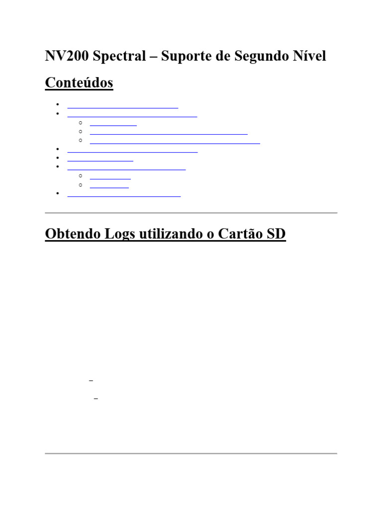 Guia de Desobstrução NV200 Spectral | PDF