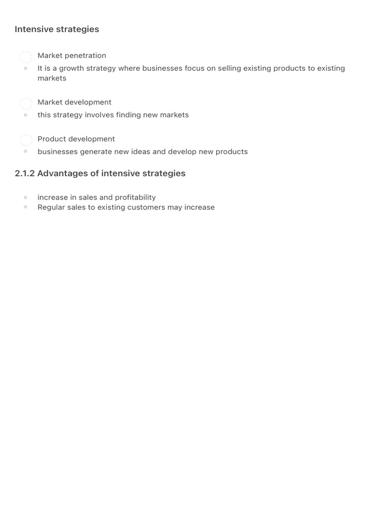 Intensive Strategies | PDF