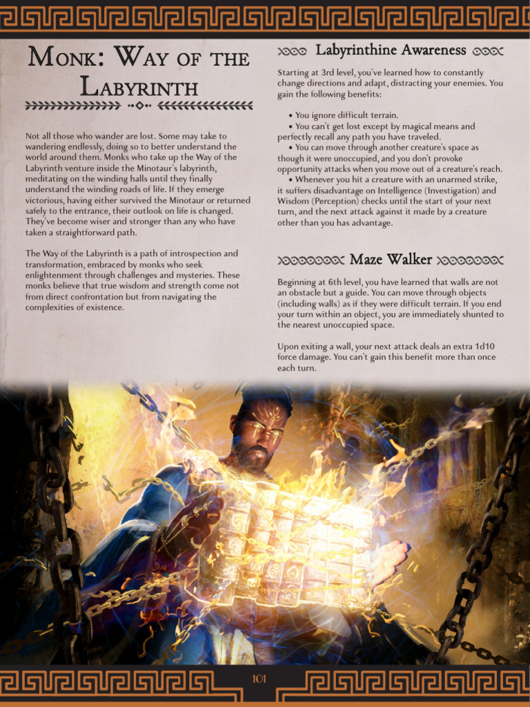 Monkeydm - Class-Monk - Way of The Labyrinth | PDF | Labyrinth