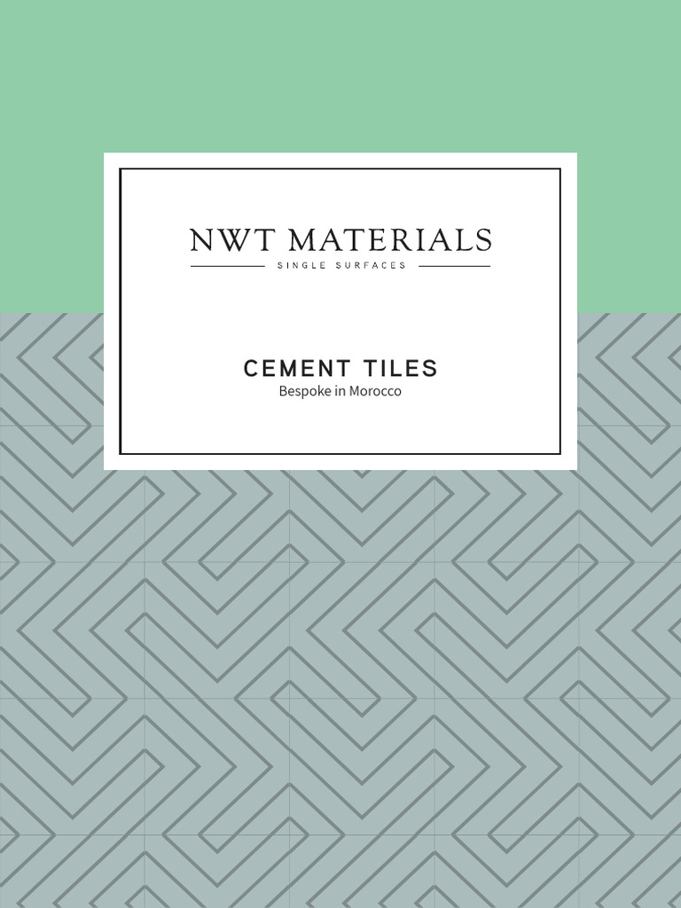 NWT Cement Tiles Spec Guide | PDF | Cement | Tile