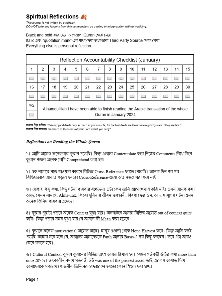 Spriritual Reflections ? | PDF