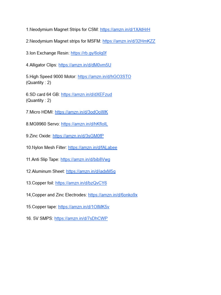 Essential Electronics Components List | PDF