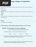 Enthalpy of Combustion of Alcohols | PDF | Enthalpy | Combustion