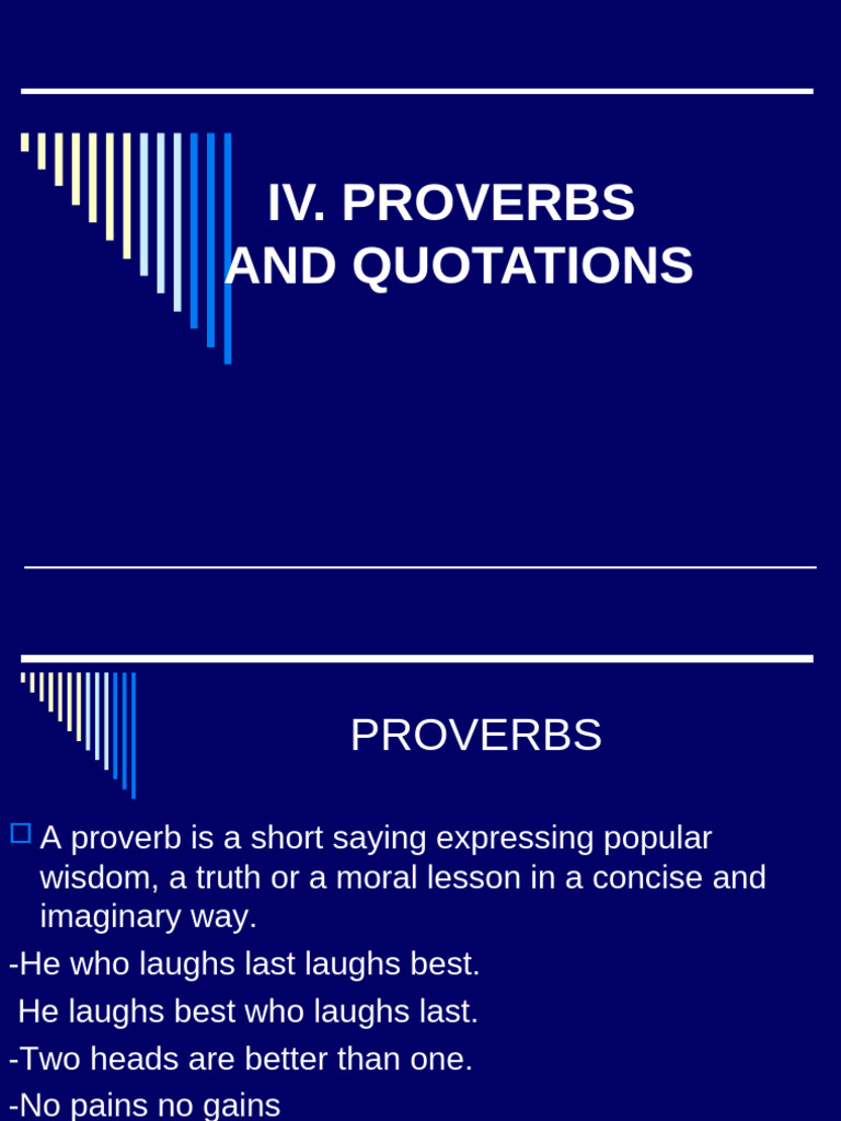 Proverbs, Quotations, and Idioms Explained | PDF | Proverb