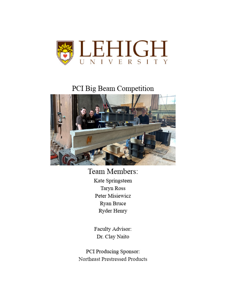 Lehigh Big Beam Report 2024 | PDF | Strength Of Materials | Beam ...