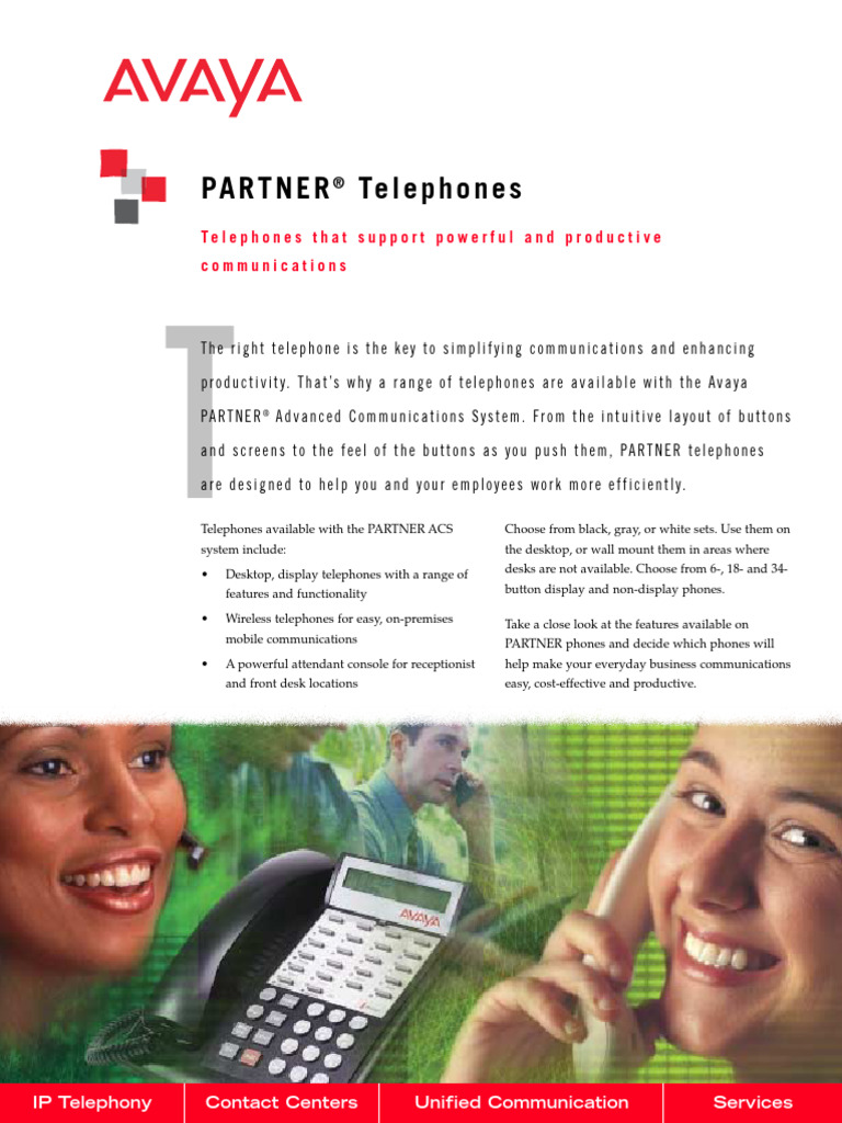 Avaya Partner Phone System Features | PDF | Telephone | Telecommunications