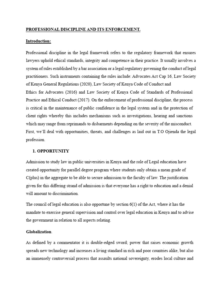 Professional Discipline in Legal Practice | PDF | Lawyer | Advocate