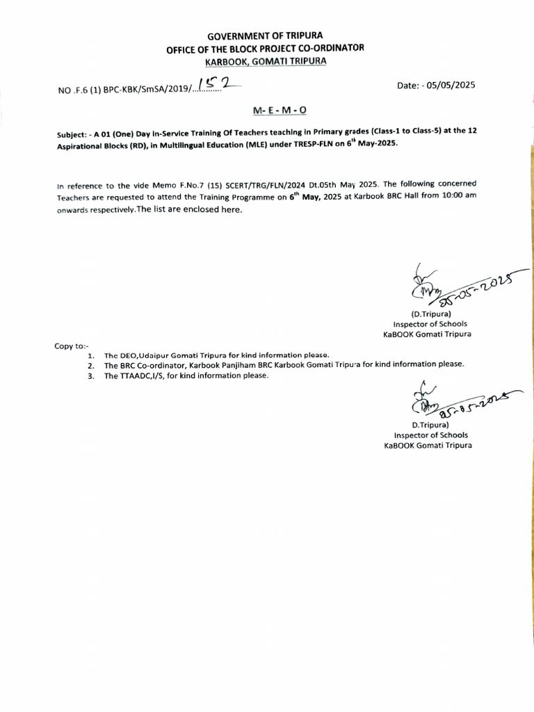 1 (One) Day Inservice Teacher's Training Primary Level, Class 1 To 5 ...