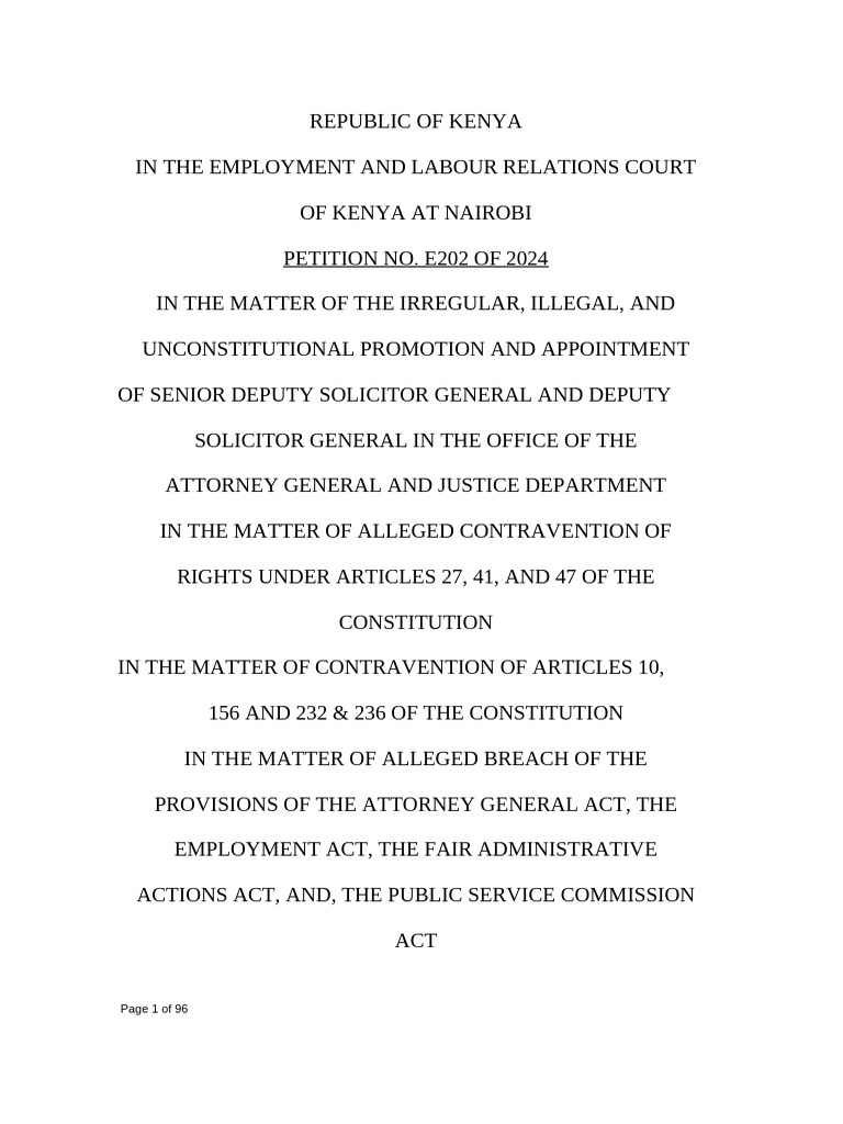 Dr. Njeri Thande Case Review | PDF | Attorney General | District Attorney