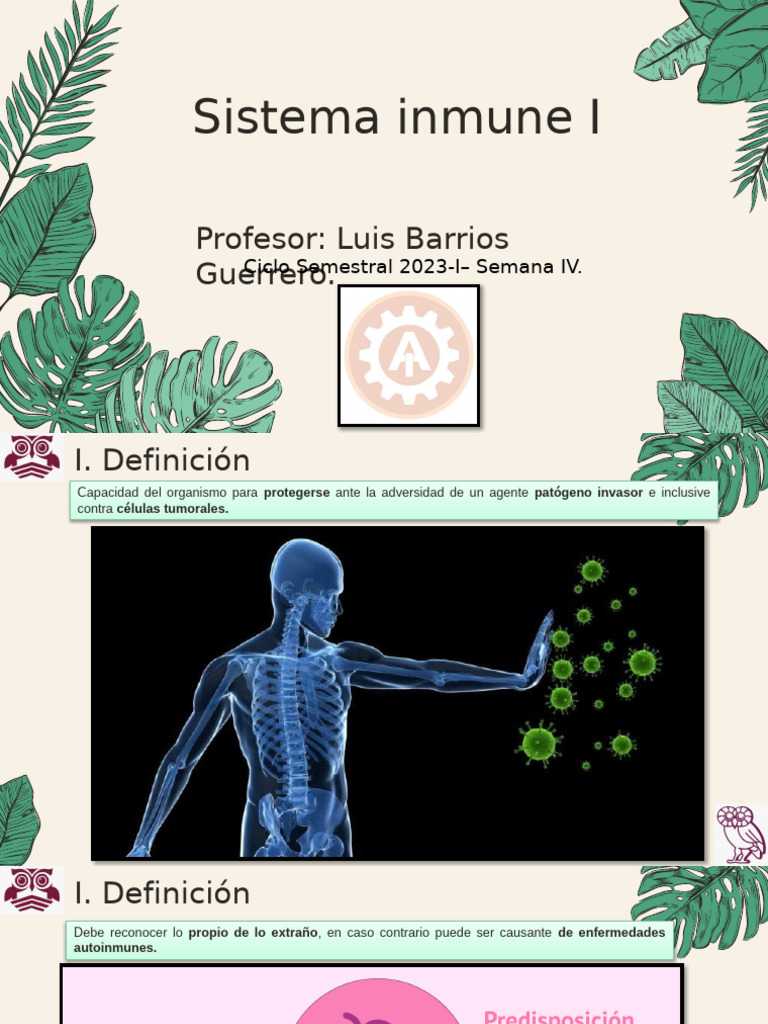 Semana 4 - Sistema Inmune I | PDF | Sistema inmune | Sistema inmune innato