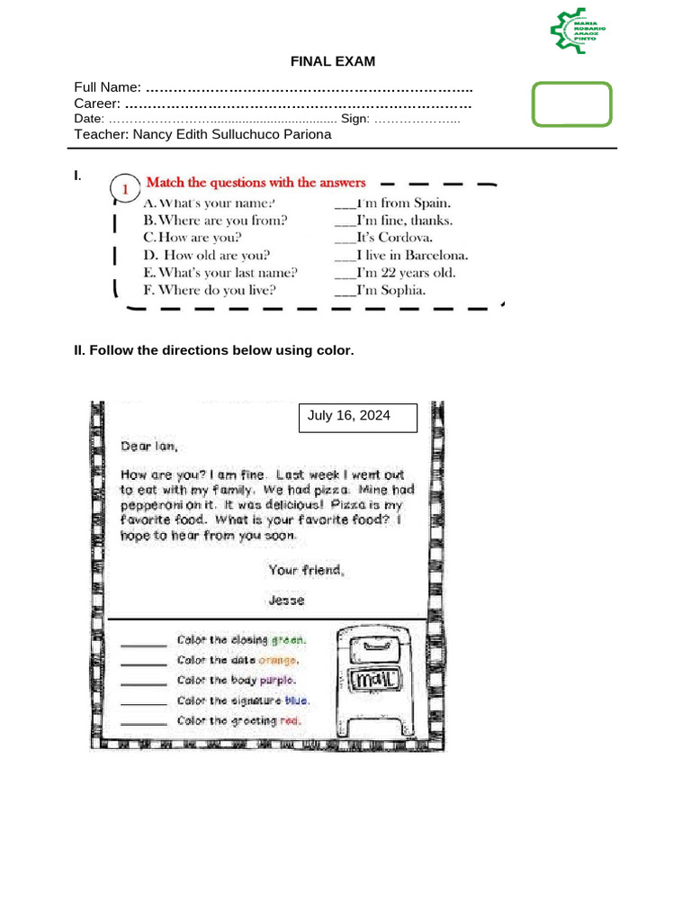Final Exam Adm 2024 July | PDF