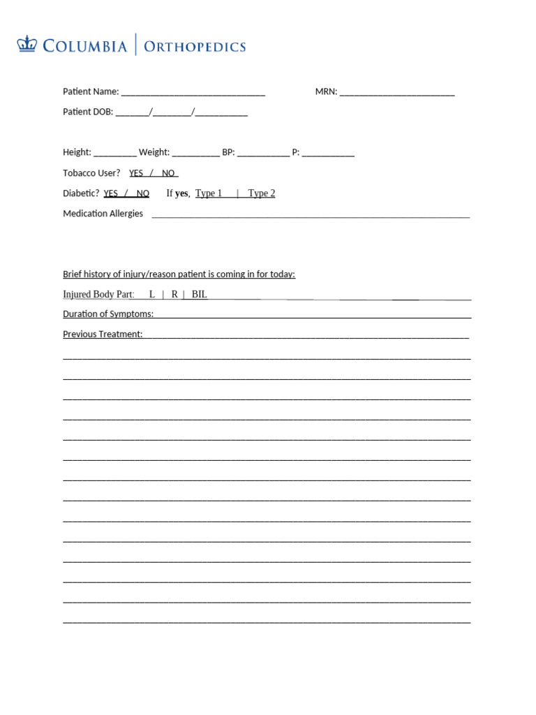 General Intake Form | PDF