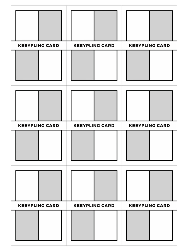 TheKeeyp - Printable Cards (B&W) | PDF
