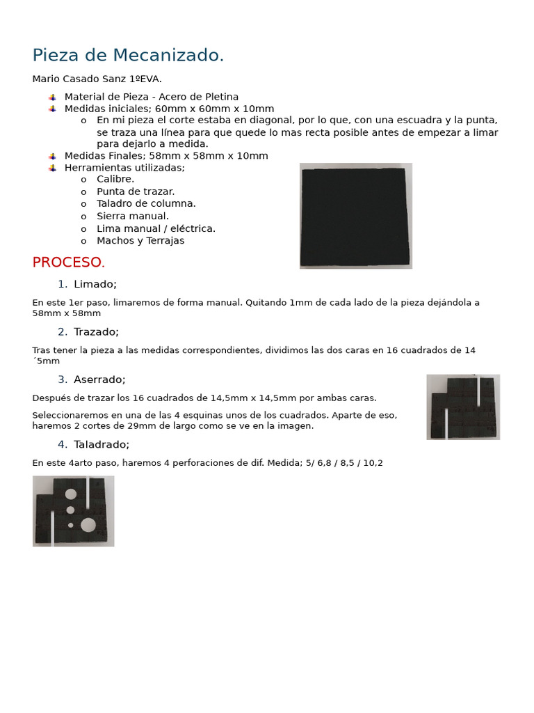 Pieza Mecanizado | PDF
