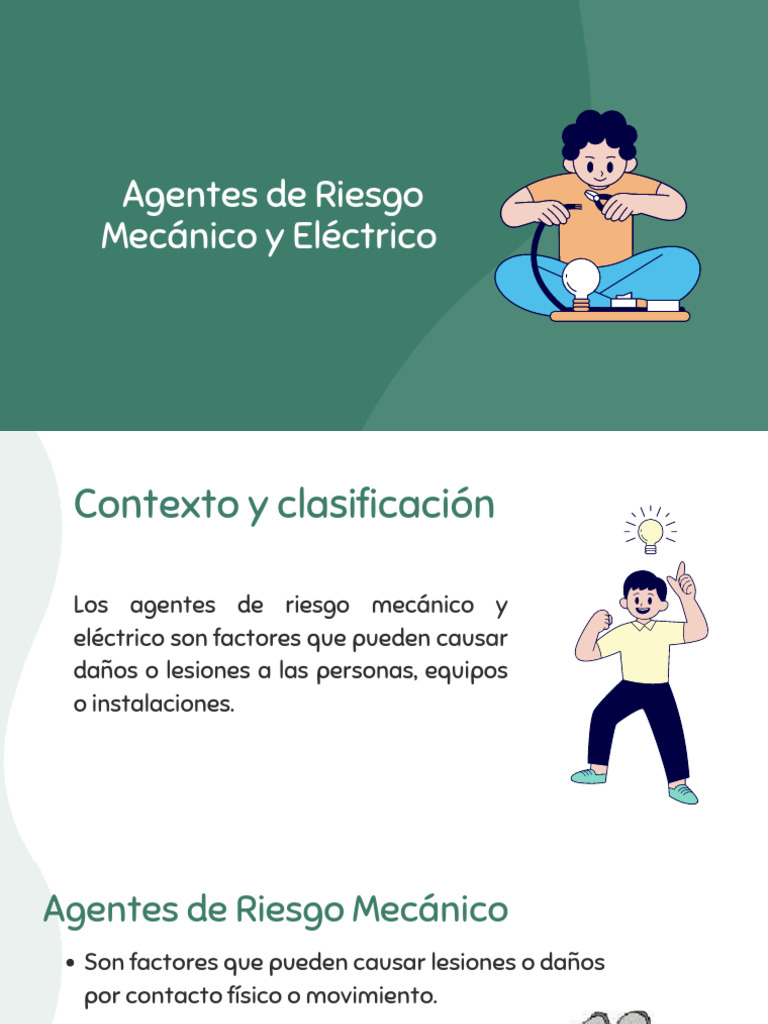 Agentes de Riesgo Mecánico y Eléctrico | PDF | Riesgo | Enfermedades y ...