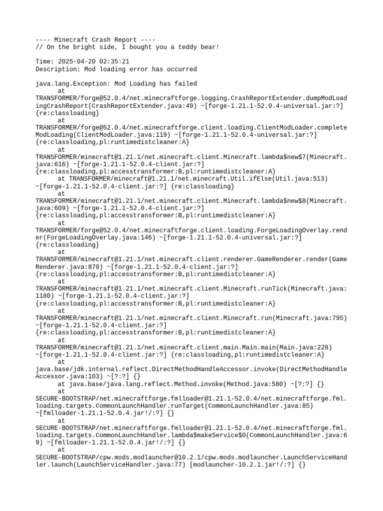 Crash 2025 04 20 - 02.35.21 FML | PDF | Byte | Central Processing Unit
