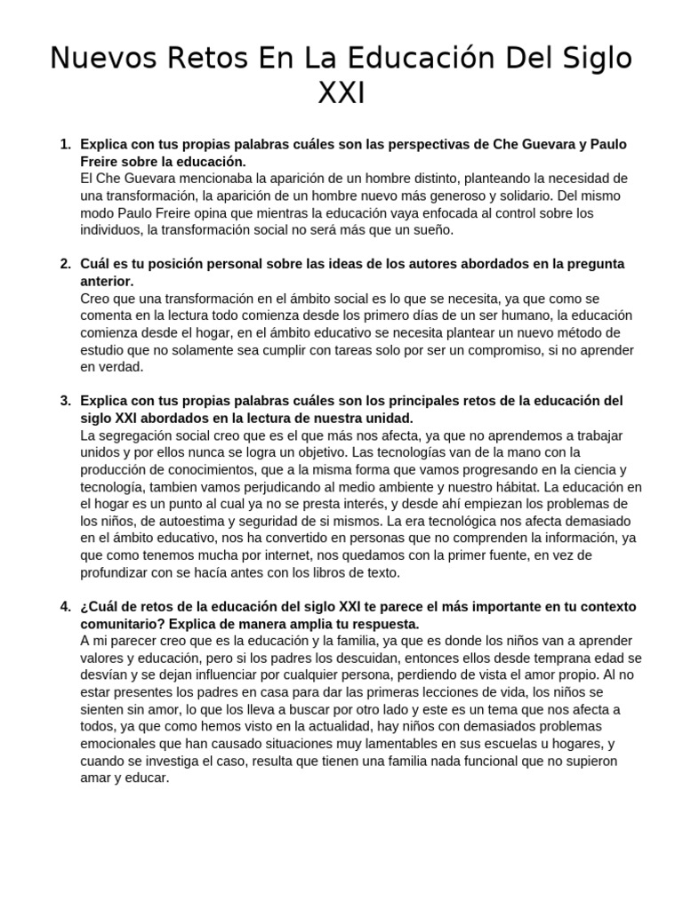 Retos en La Educacion | PDF | Amor | Autoestima