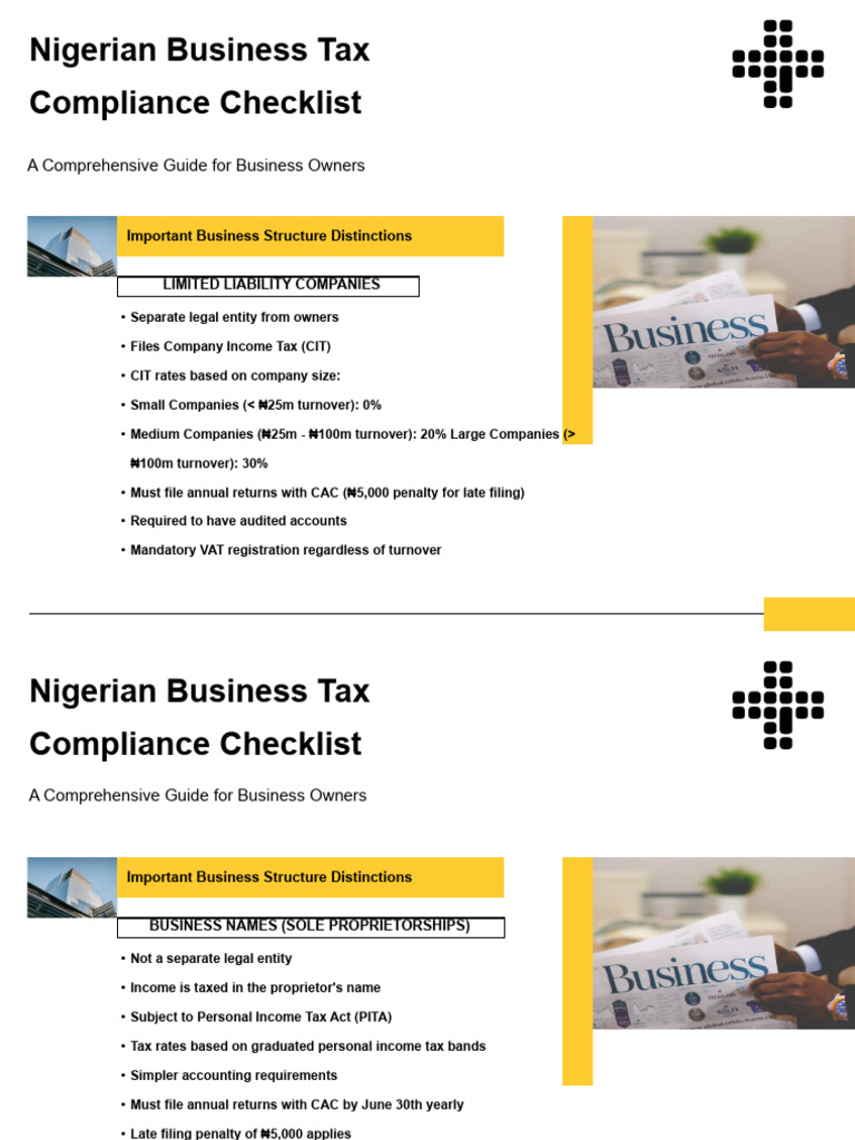 Nigerian Corporate Tax Compliance Guide | PDF | Taxes | Expense