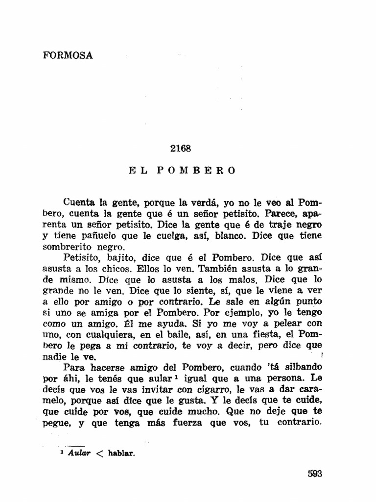 La leyenda del Pombero en Formosa | PDF
