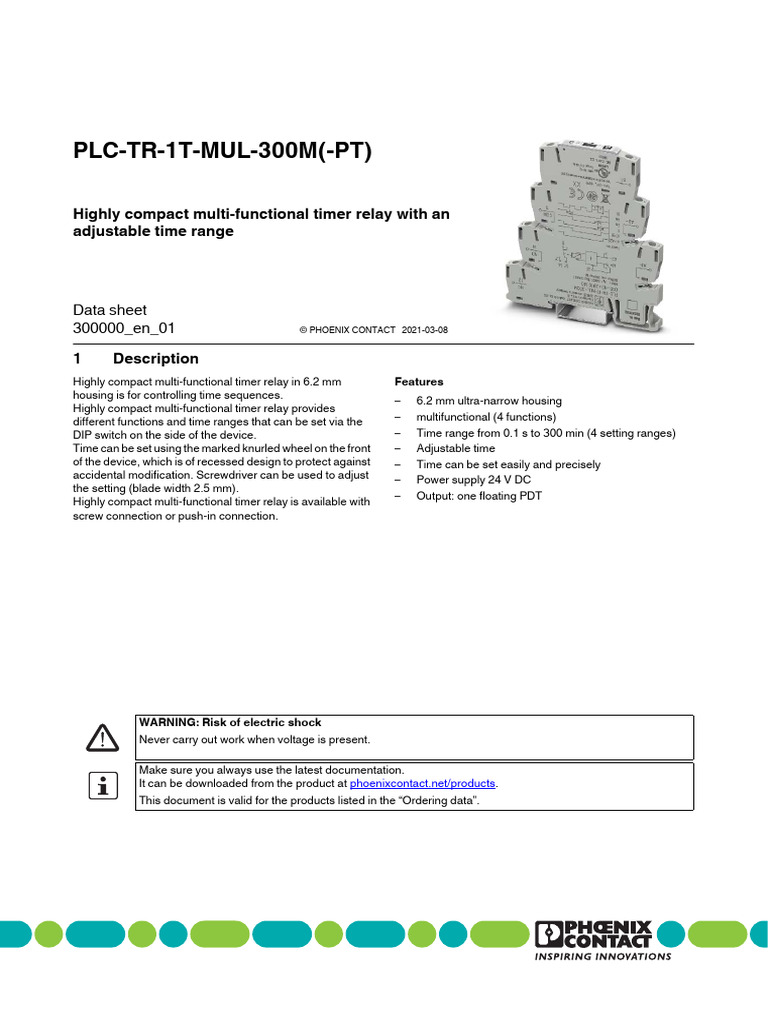 DB PLC TR 1t Mul 300m PT en 01 | PDF | Relay | Switch
