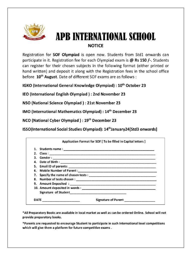 Sof Notice (1) - 1 | PDF