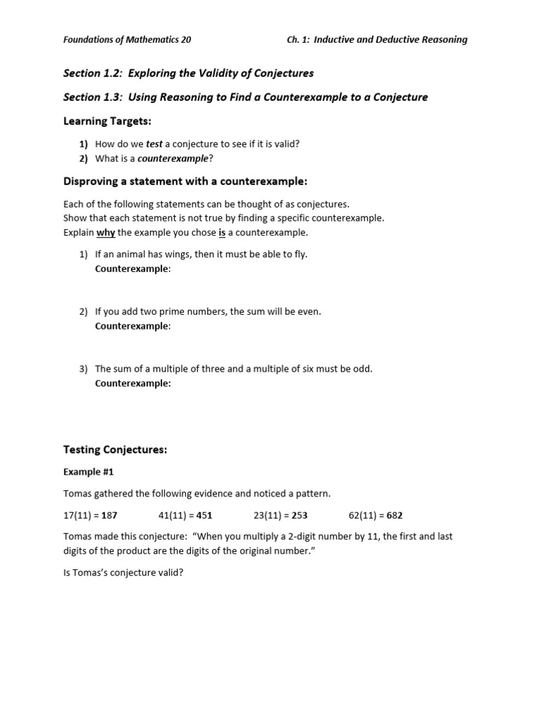 Lesson 2 Sec 1.2 and 1.3 Lesson Handout | PDF