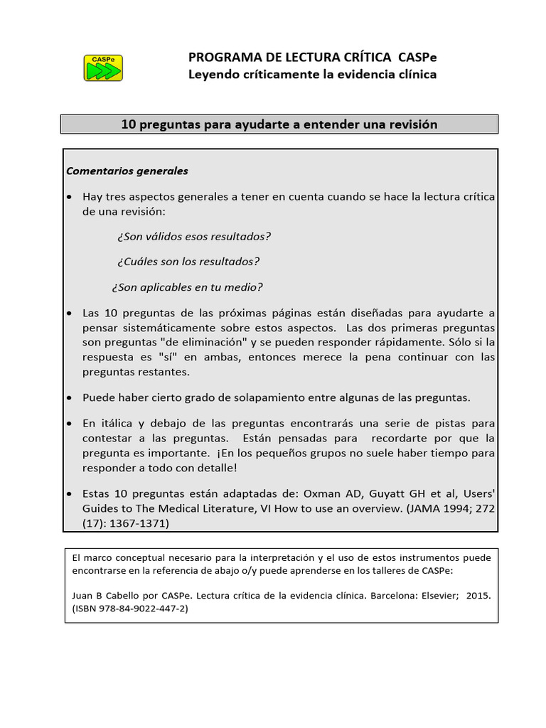 Plantilla Revision CASPE | PDF