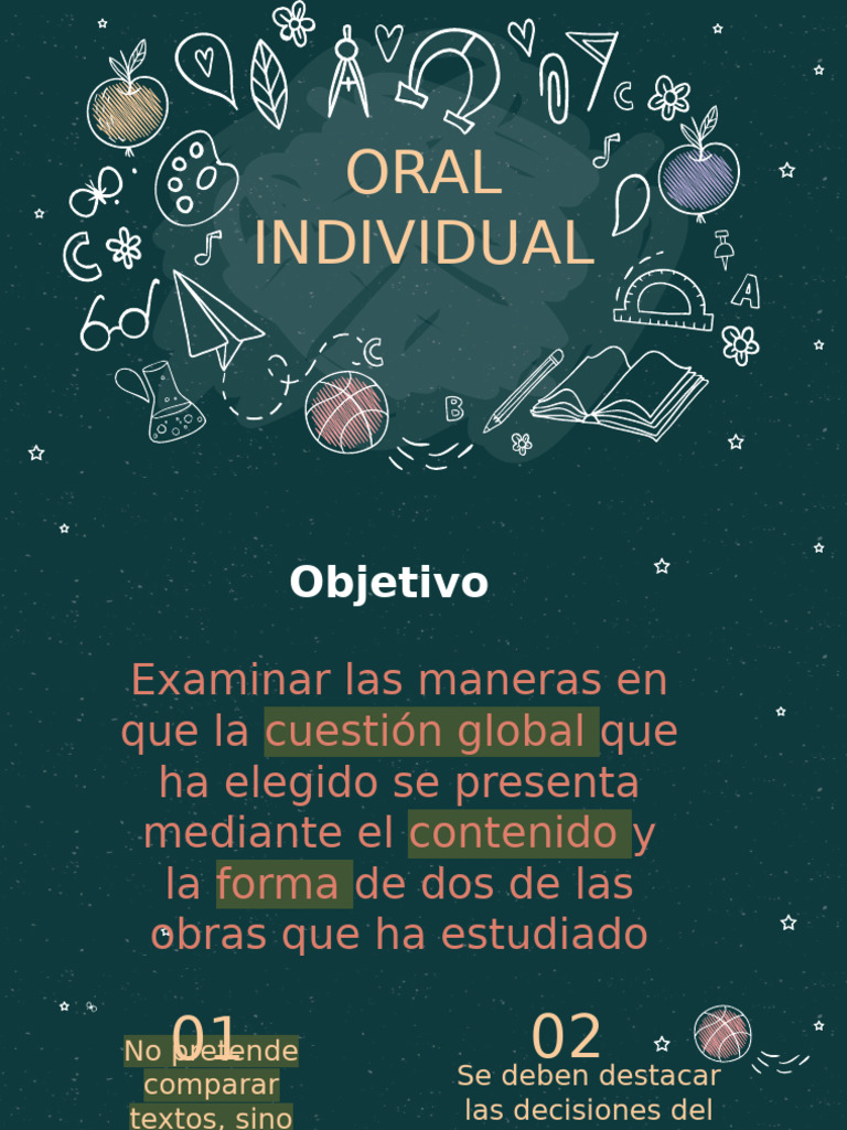 Consejos para El Oral Individual | PDF | Autor | Sociedad