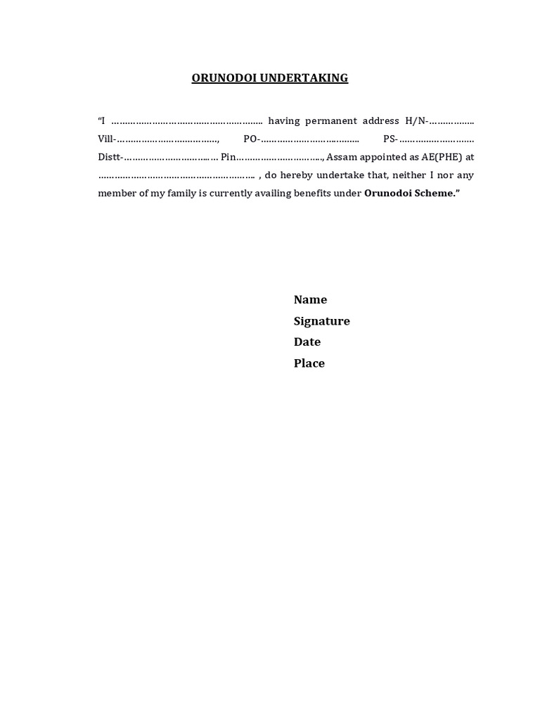 Orunodoi Undertaking | PDF