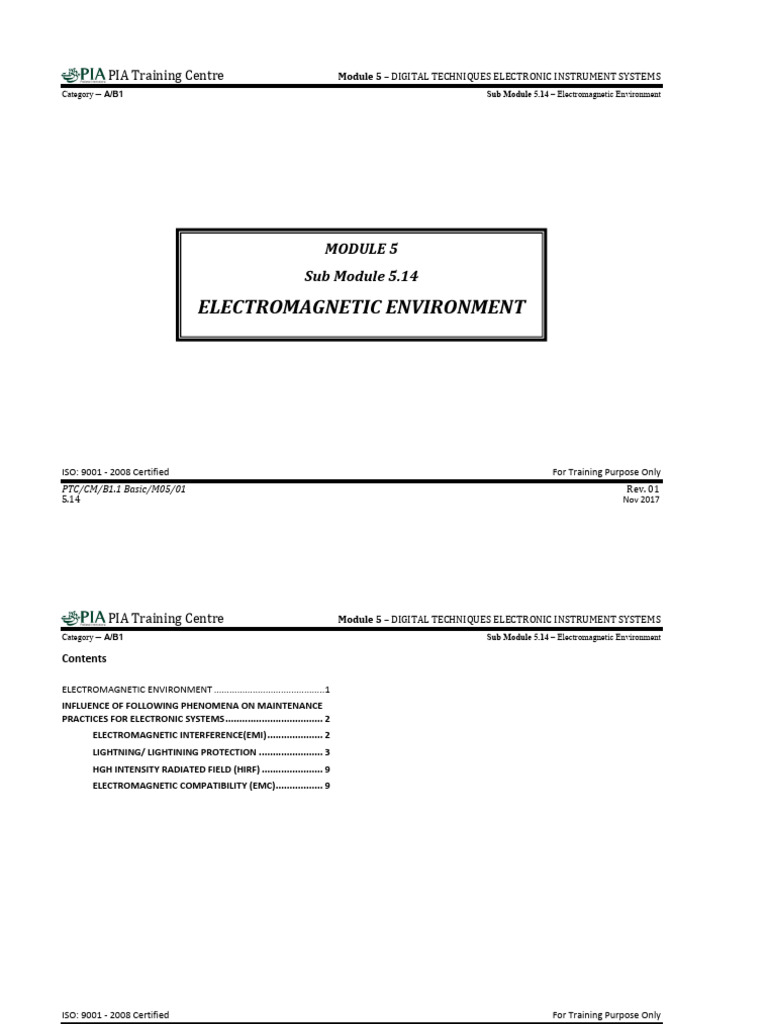 B1.1 SubModule 5.14-1 | PDF | Electromagnetic Interference ...