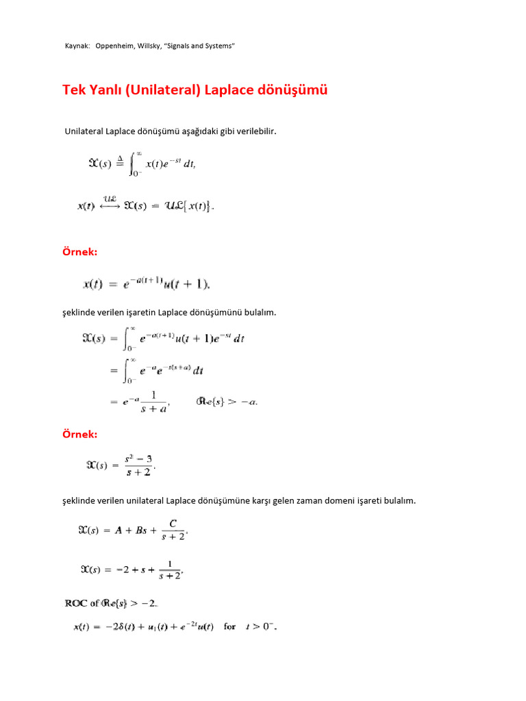 Tek Yanlı Laplace | PDF