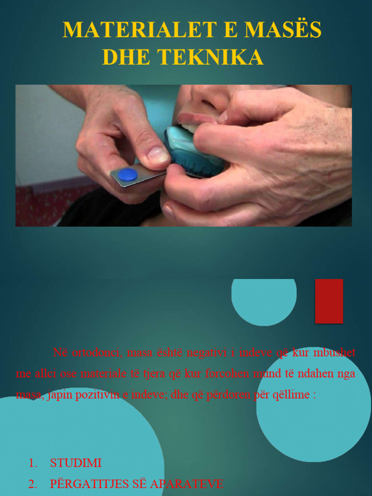 Materialet Dhe Teknika e Marrjes Se Mases 2 | PDF