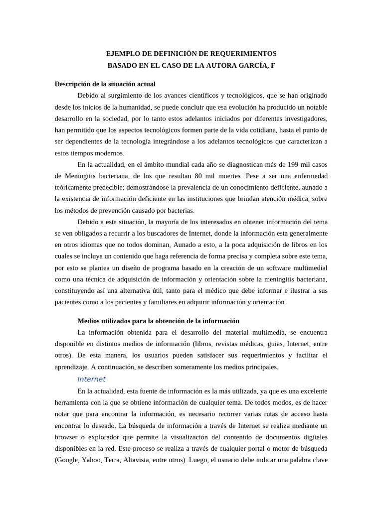 Ejemplo de definición de requerimientos | PDF | Internet | Multimedia
