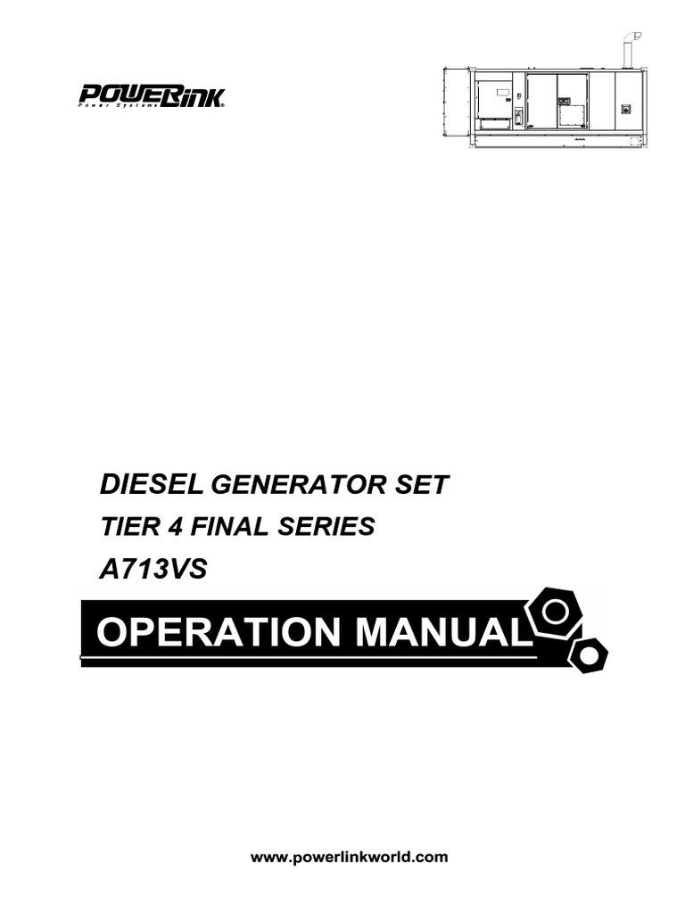 Diesel Generator Set Operation Manual | PDF | Switch | Mains Electricity