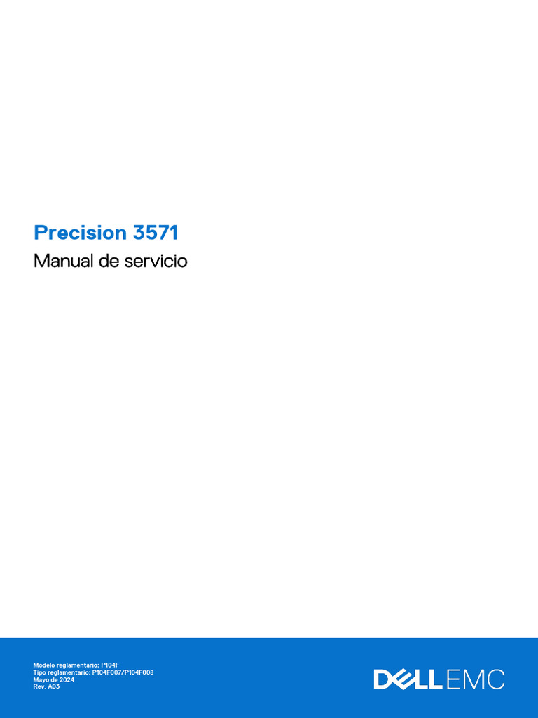 Prec 3571 Service Manual Es Xl | PDF | Descarga electrostática | Periférico