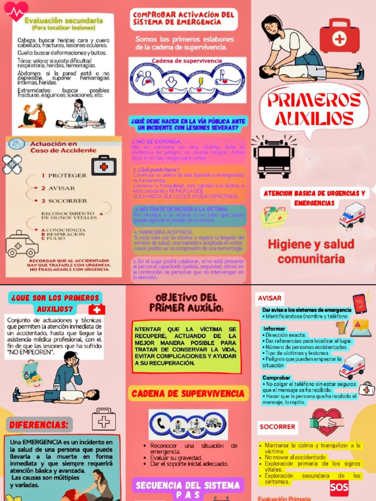 Folleto de Primeros Auxilios | PDF | Cuidado de la salud | Enfermedades y trastornos humanos