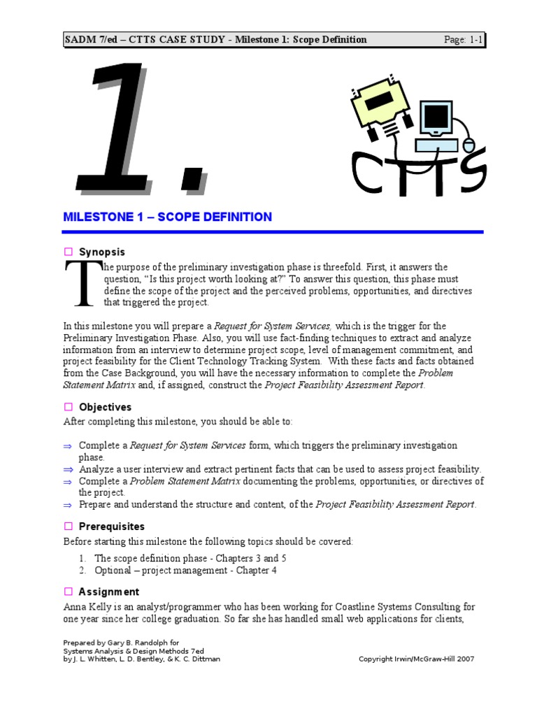 1.case Study CTTS - Milestone 01 Scope Definition | PDF | World Wide Web | Internet & Web